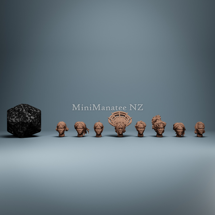 Keta-Minies Alternative Female Heads Set 6 :: Mini Manatee New Zealand