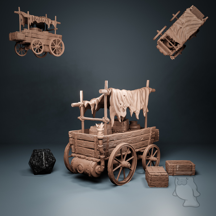 Wooden Cart - Desert City 2 - Tainted Windmill :: Mini Manatee New Zealand