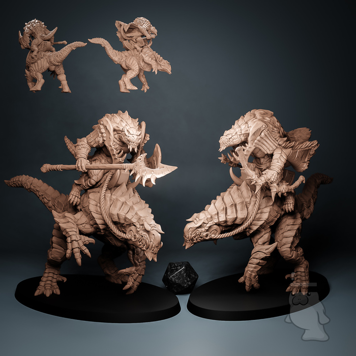 Brute Drake Rider B - Frostheart Lizardmen - Artisan Guild :: Mini ...