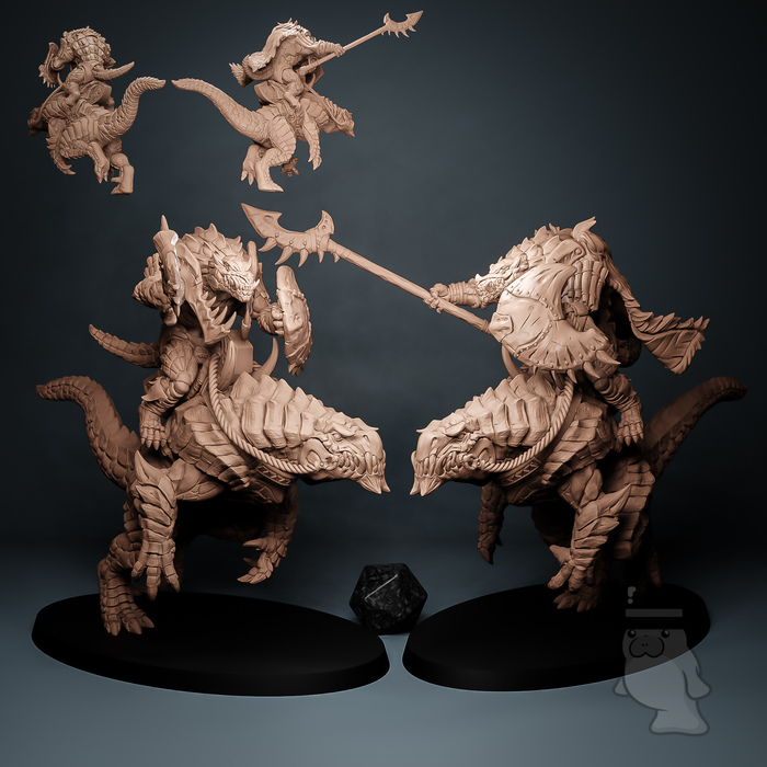 Brute Drake Rider C - Frostheart Lizardmen - Artisan Guild :: Mini ...