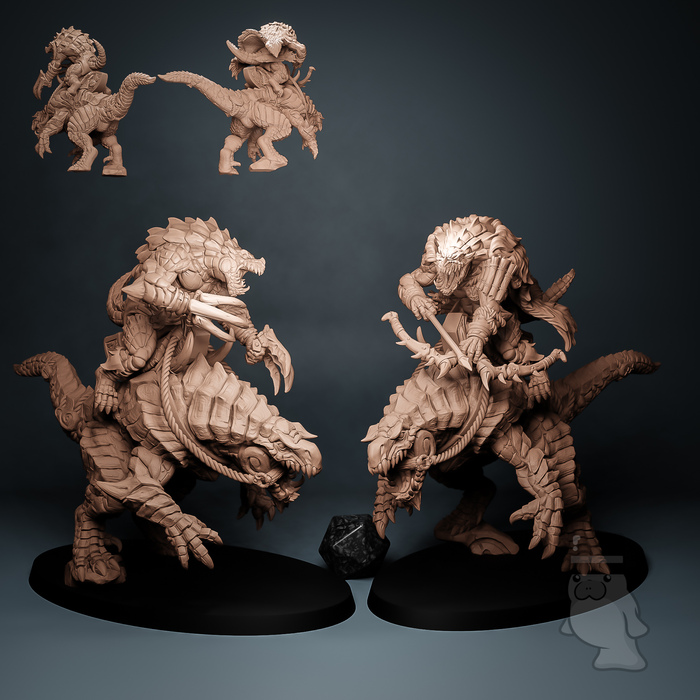 Brute Drake Rider D - Frostheart Lizardmen - Artisan Guild :: Mini ...