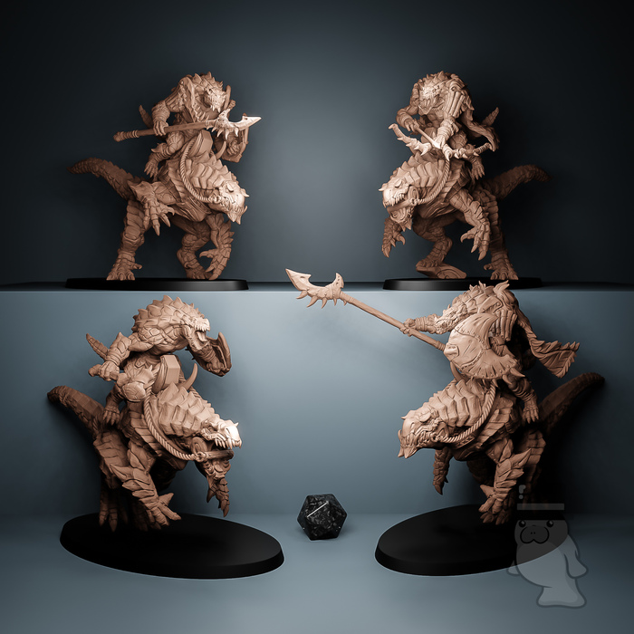 Brute Drake Rider Bundle - Frostheart Lizardmen - Artisan Guild :: Mini ...