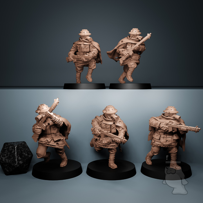 British Empire Riflemen Advancing - Gloom Trench - Fickle Dice Games ...