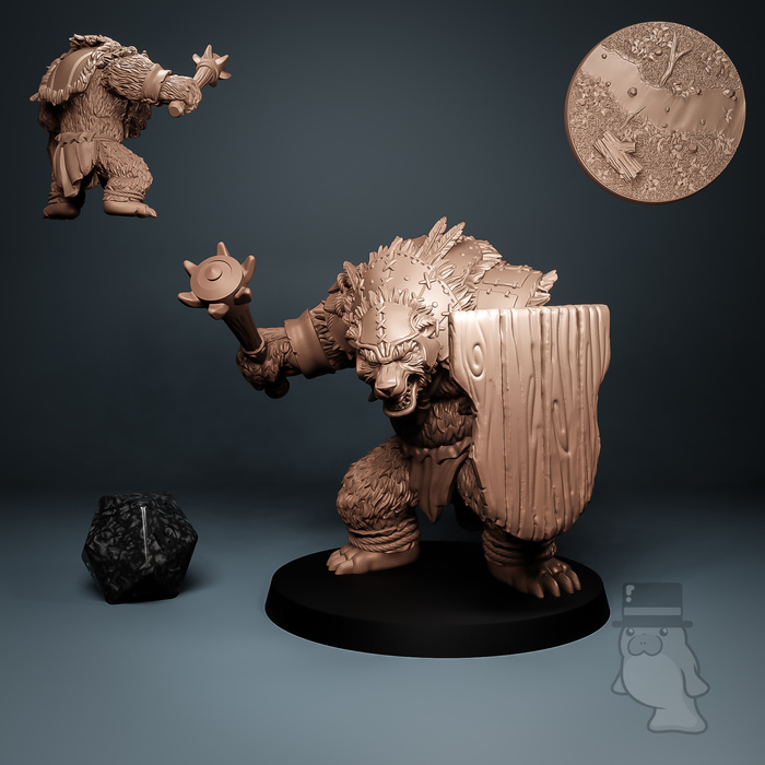 Werebear Warrior B - Corruption of the Glades - Imagine Minis :: Mini ...