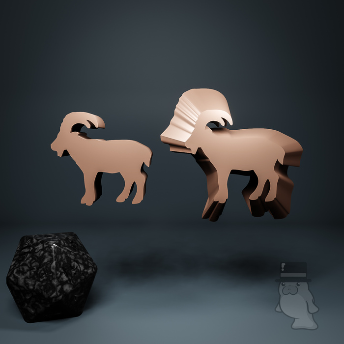 Animals 046 Goat - Meeples and Tokens - Cryptogene :: Mini Manatee New ...