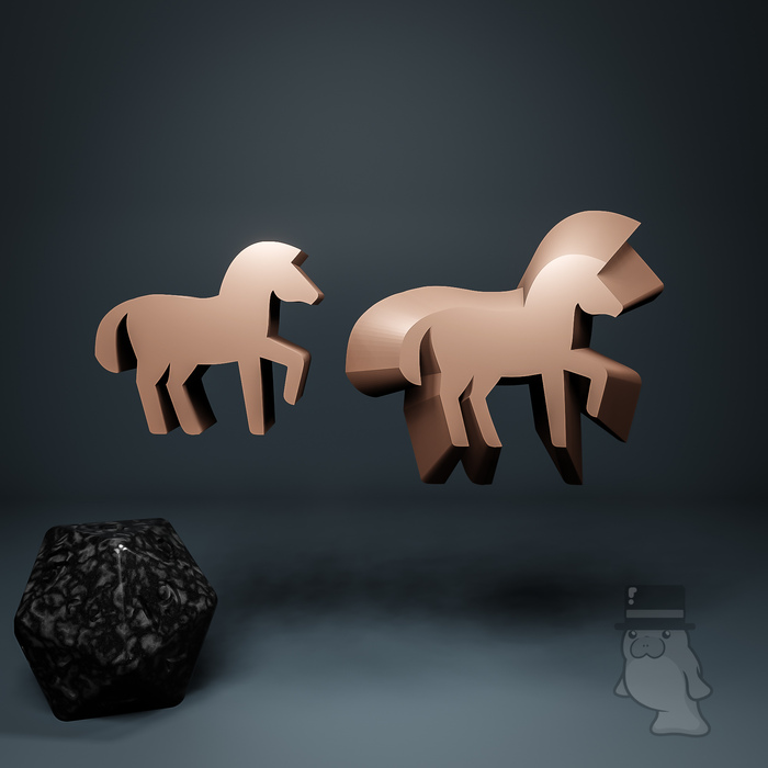 Animals 062 Horse - Meeples and Tokens - Cryptogene :: Mini Manatee New ...