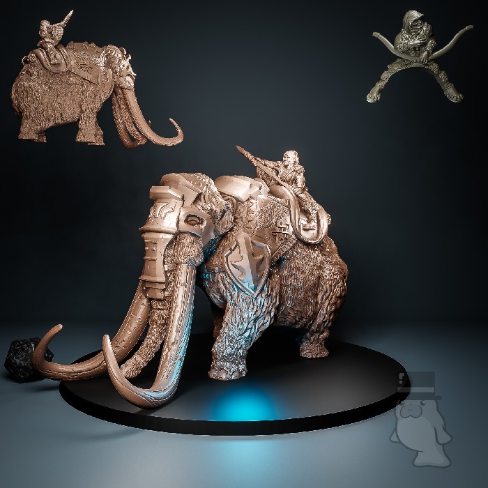 Ice Tribe Mammoth - The WIlds of Wintertide - EC3D Design :: Mini ...
