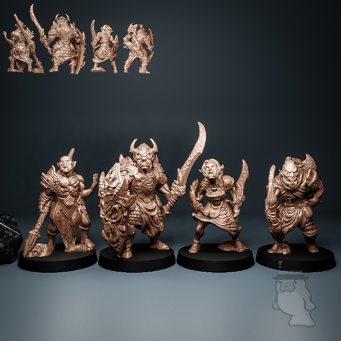 Orcs - Beasts and Baddies - EC3D Design :: Mini Manatee New Zealand