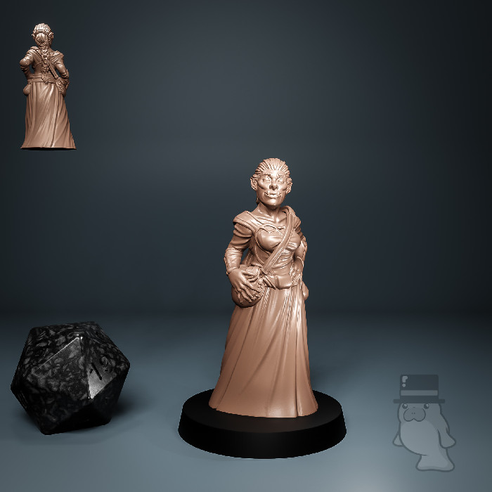 Half Orc Female Commoner - Everyday Folk Vol II - EC3D Design :: Mini ...