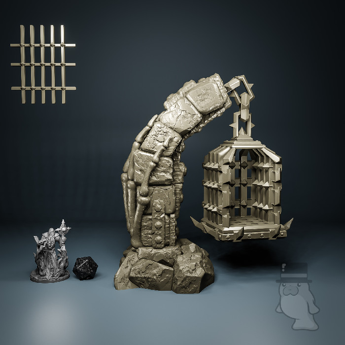 Cage (Hanging) - A Hell of Terrain - DecoQuest Workshop :: Mini Manatee ...