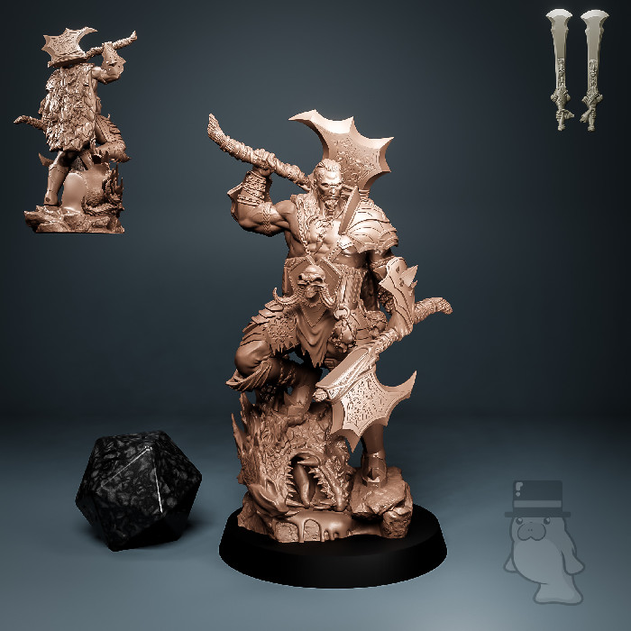 32mm scale - Karnak the Barbarian - Fantasy Warriors miniatures :: Mini ...