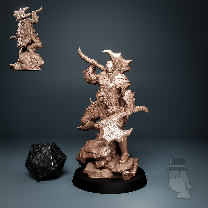 32mm scale (Alt Base) - Karnak the Barbarian - Fantasy Warriors ...
