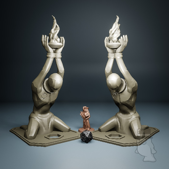 Servant Statue - Amethyst Oasis - 3DHexes :: Mini Manatee New Zealand