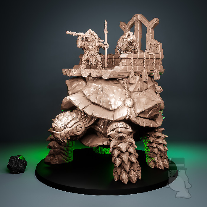 Terra, the Gigatortoise (with platform) - Jadeshell Turtlekin - Artisan ...