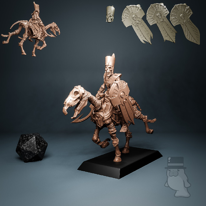 Mounted Prince - Pharaoh's Legacy Undead Army - Crab Miniatures :: Mini ...