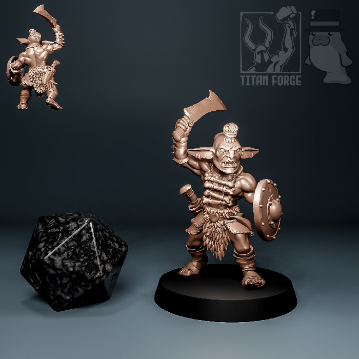 Savage Goblin Fighter B - Titan Forge :: Mini Manatee New Zealand
