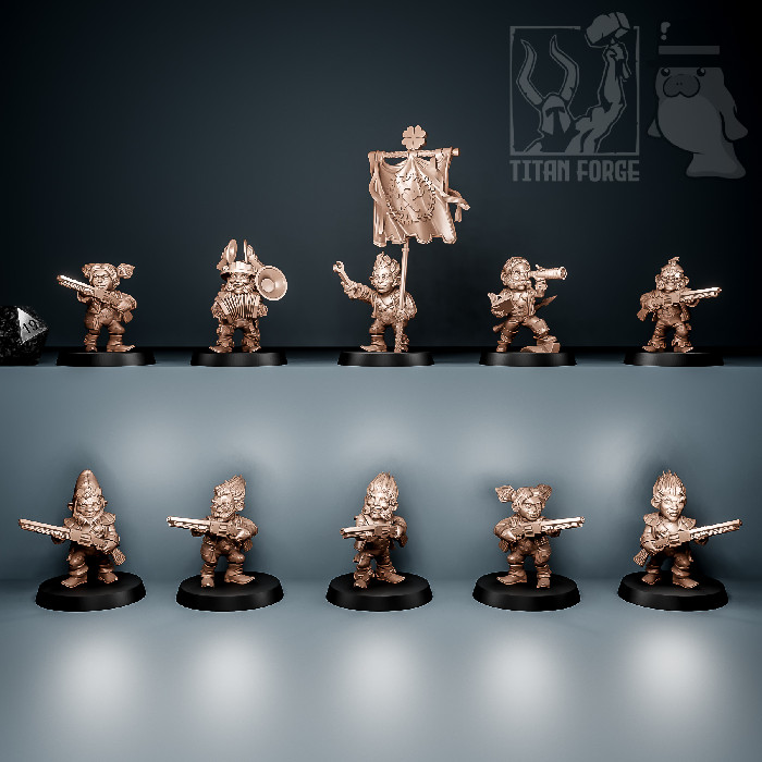 Gnome Gunner Regiment - Titan Forge :: Mini Manatee New Zealand