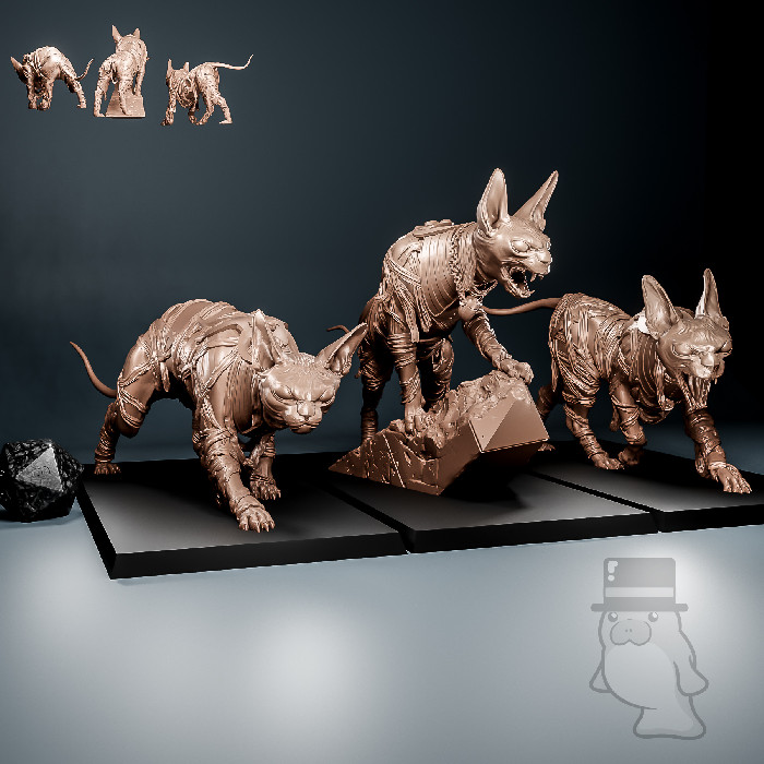 Sphynx Cats Regiment - Pharaoh's Legacy Undead Army - Crab Miniatures ...