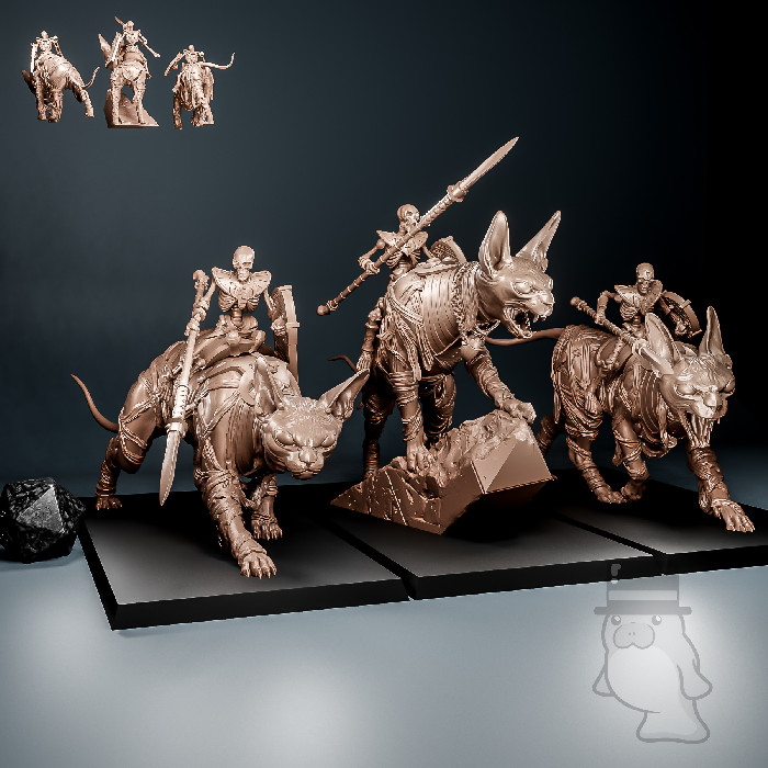 Mounted Sphynx Cats Regiment - Pharaoh's Legacy Undead Army - Crab ...
