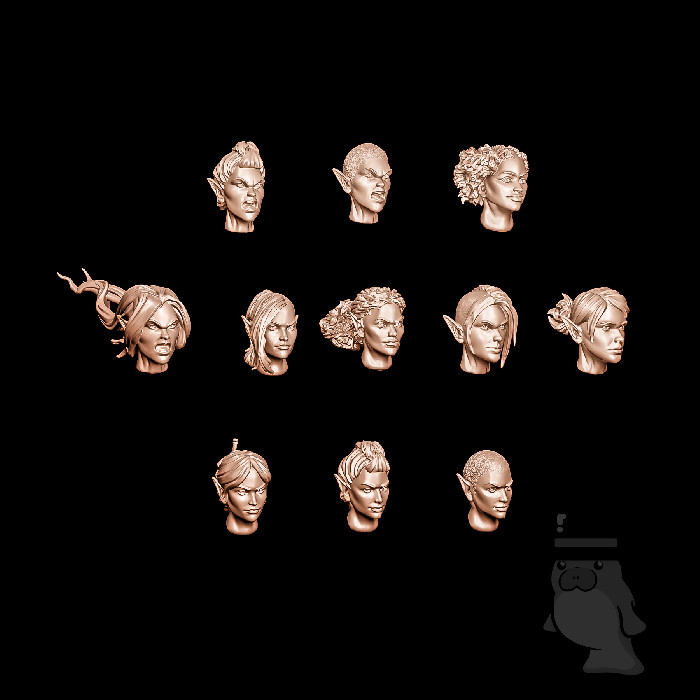 Elf Heads 1 - Alternative Heads and Helms - Keta-Minies :: Mini Manatee ...