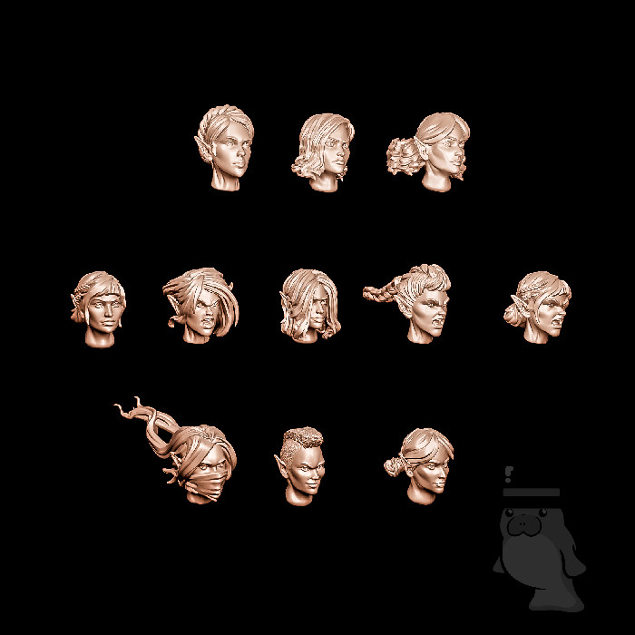 Elf Heads 2 - Alternative Heads and Helms - Keta-Minies :: Mini Manatee ...