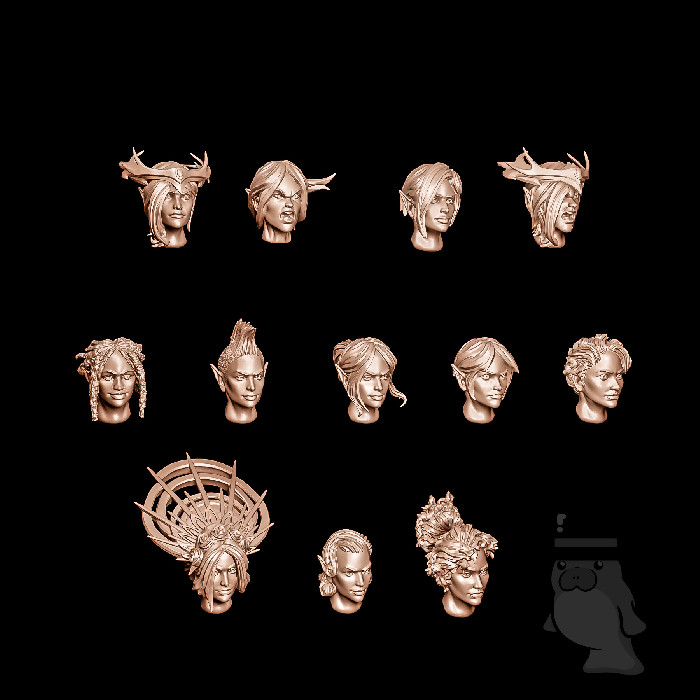Elf Heads 3 - Alternative Heads and Helms - Keta-Minies :: Mini Manatee ...