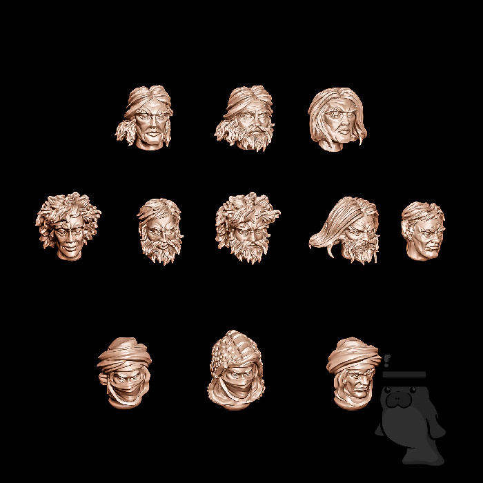 Human Heads 13 (Male) - Alternative Heads and Helms - Keta-Minies ...