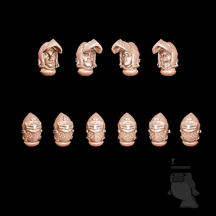 Knight Heads 1 - Alternative Heads and Helms - Keta-Minies :: Mini ...