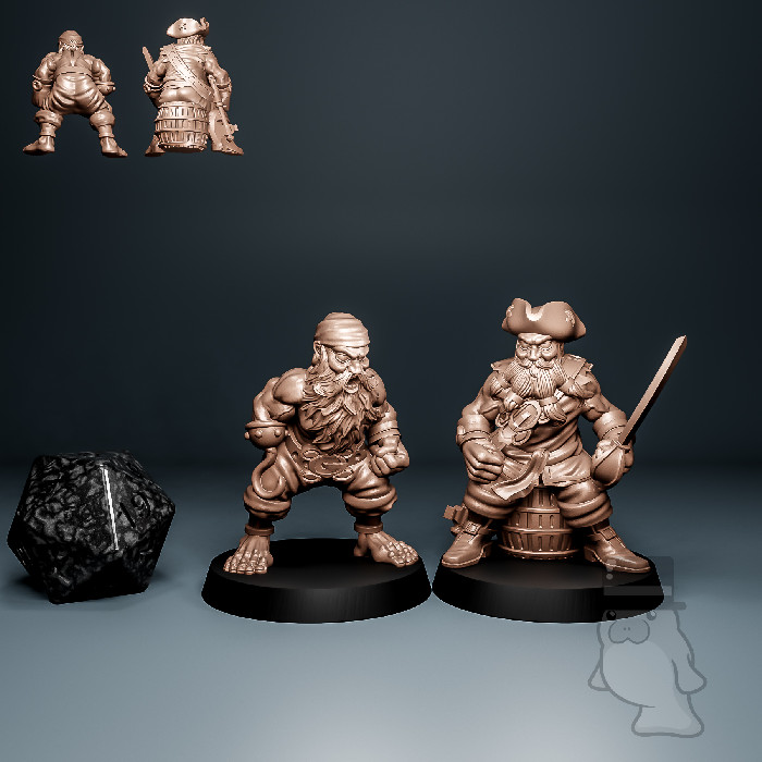 Dwarf Pirates - Depths of Savage Atoll - EC3D Design :: Mini Manatee ...