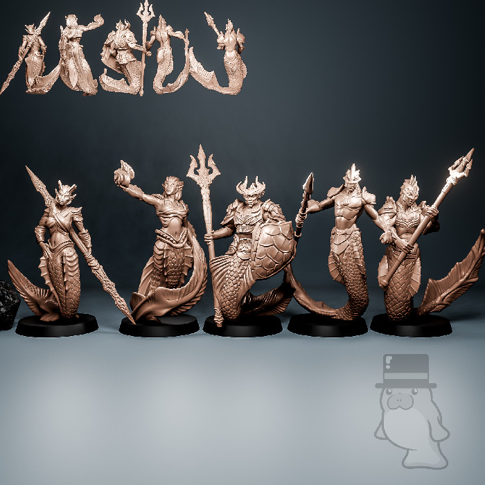 Merfolk - Depths of Savage Atoll - EC3D Design :: Mini Manatee New Zealand