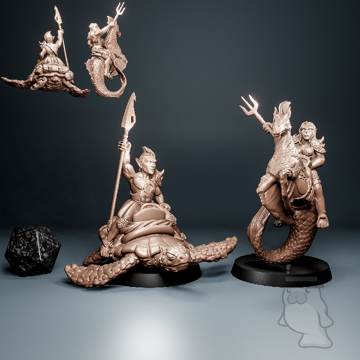 Sea Elves - Depths of Savage Atoll - EC3D Design :: Mini Manatee New ...