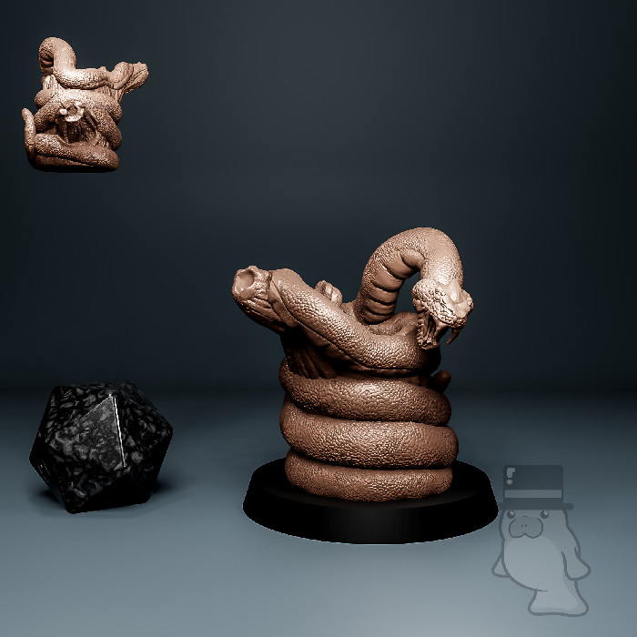 Giant Snake - Depths of Savage Atoll - EC3D Design :: Mini Manatee New ...