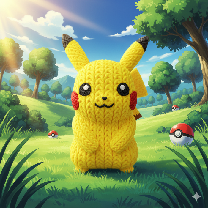 Pikachu - Knitted/Crochet - Whale 3D Studio :: Mini Manatee New Zealand